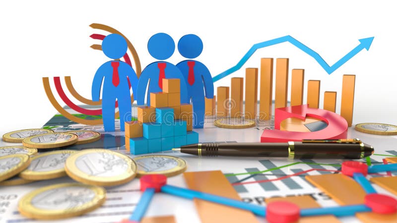 Financial Analysis Global Economic Situation with Data Trends and 3D ...