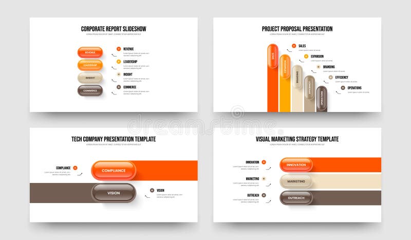 Financial Analysis 4 5 2 3 Option Infographic Frame Layout Set. Stock ...