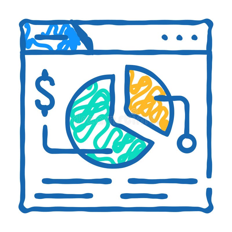 Financial Analysis Seo Optimization Icon Doodle Illustration Stock ...