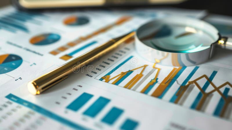 The Financial Analysis Tools.AI Generated Image Stock Photo - Image of ...