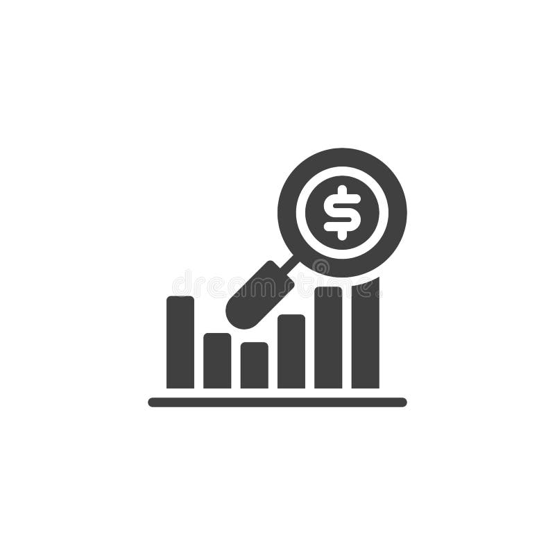 Financial Analysis Vector Icon Stock Vector - Illustration of glyph ...
