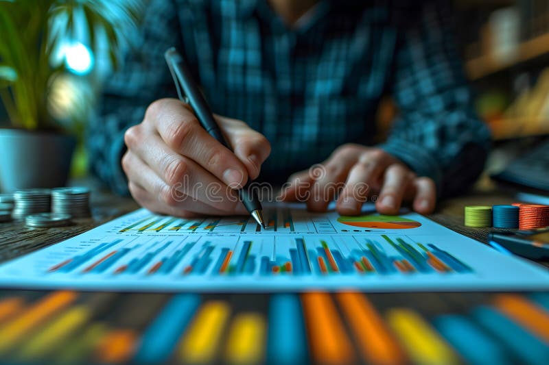 Financial Analyst Concept, Financial Statistics, Charts, and Data ...