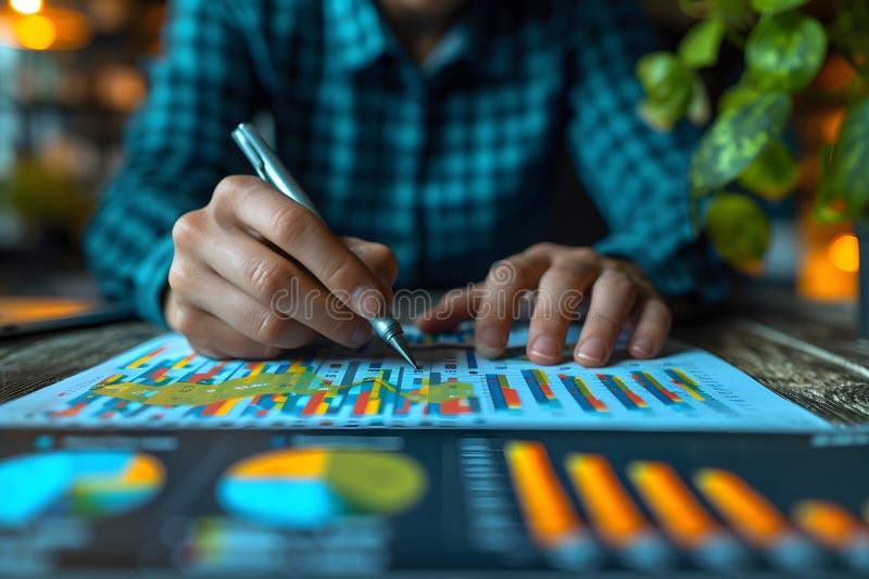 Financial Analyst Concept, Financial Statistics, Charts, and Data ...