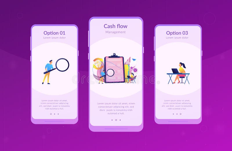 Cash Flow Statement App Interface Template. Stock Vector - Illustration ...