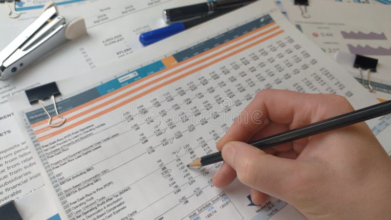 Financial Analysts See Data Report on Document Paper Stock Video ...