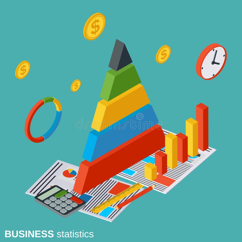 Financial Analytics, Business Statistics Vector Concept Stock Vector ...