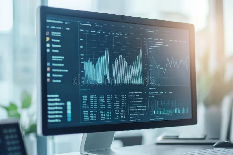 Financial Analytics Dashboard Showcasing a Rising Business Graph in a ...