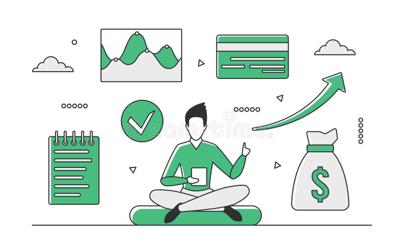 Financial Analytics and Evolution Statistics Stock Vector ...