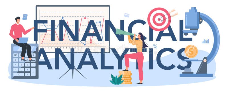 Financial Analytics Typographic Header. Business Character Making Stock ...