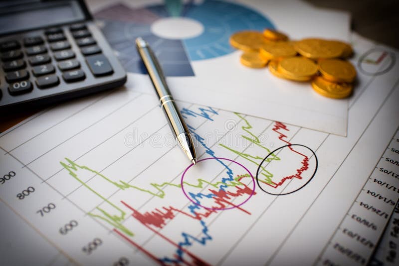 Financial Analyzing Concept Stock Photo - Image of cost, graph: 98937880