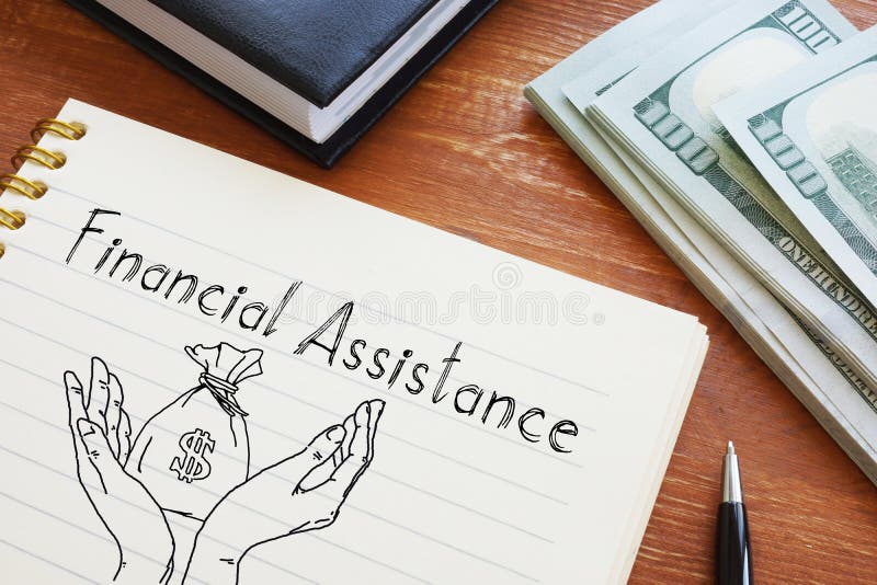 Financial Assistance is Shown on the Photo Using the Text Stock Image ...