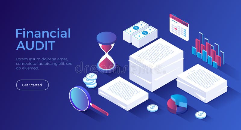 Financial Audit and Business Analysis Concept. Documents with Charts ...