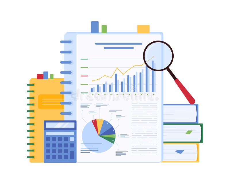 Financial Audit Concept, Focusing on Data Analysis and Reporting. Stock ...