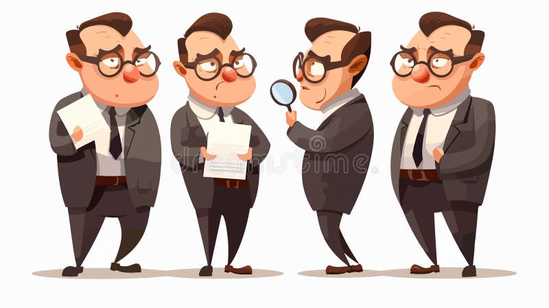 Financial Audit Concept with Isolated Cartoon Characters in Vector ...