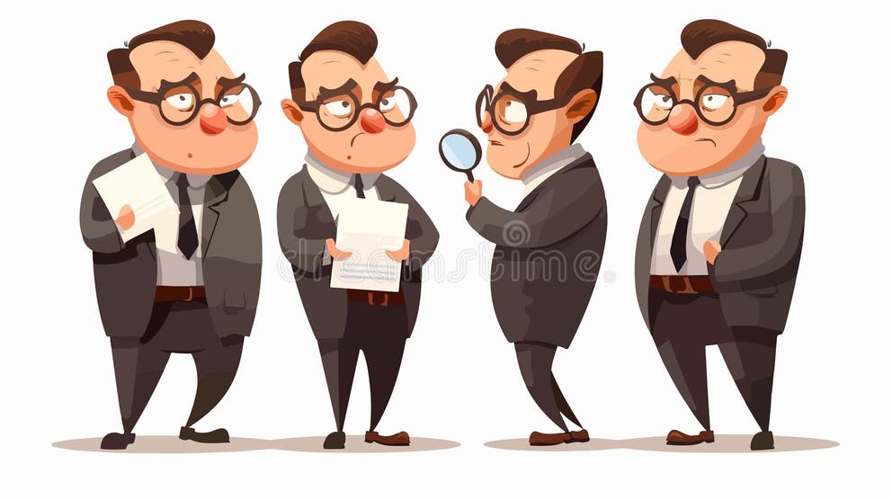 Financial Audit Concept with Isolated Cartoon Characters in Vector ...