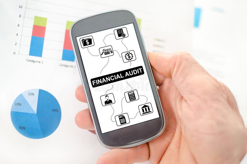 Financial Audit Concept on a Smartphone Stock Image - Image of expert ...