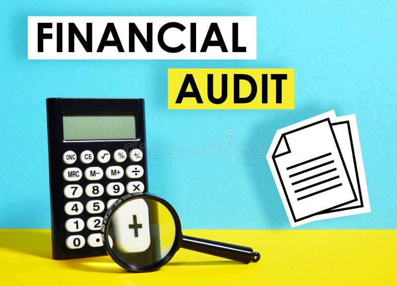 Financial Audit is Shown Using the Text Stock Image - Image of search ...