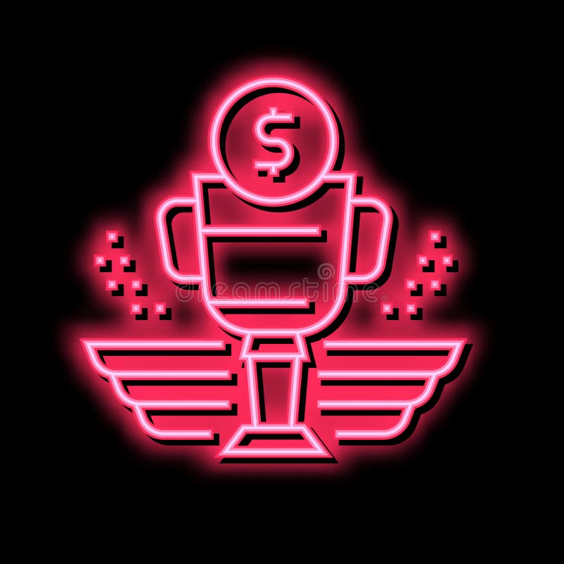 Financial Award Neon Glow Icon Illustration Stock Vector - Illustration ...