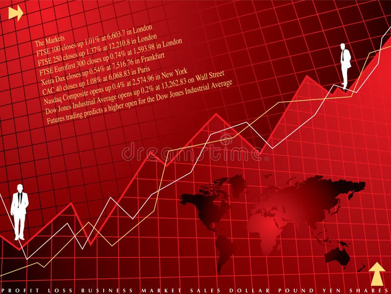 Financial background red stock vector. Illustration of forecast - 2373613