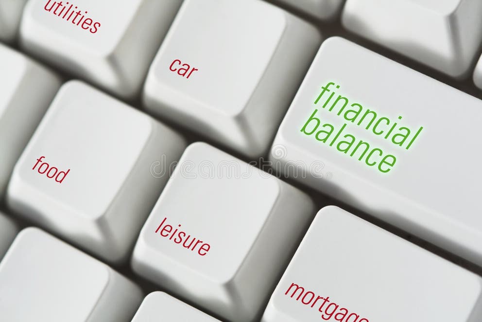 Financial Balance Keyboard stock image. Image of business - 4810823