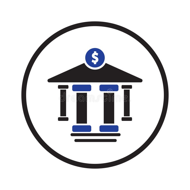Financial bank icon vector stock vector. Illustration of cash - 257197291