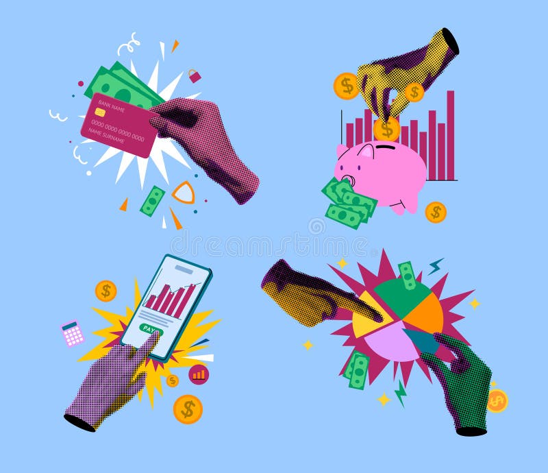 Financial Collage Stock Illustrations – 23,246 Financial Collage Stock ...