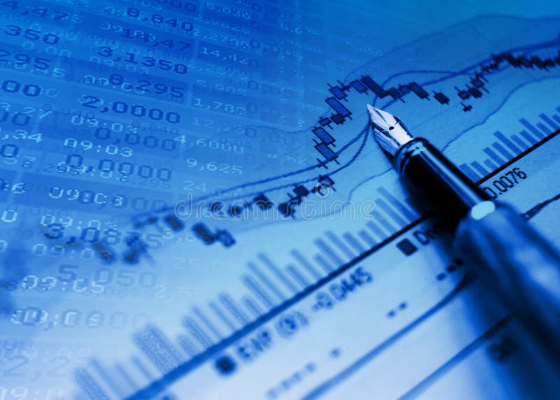 Financial Blue Chart Background Stock Photo - Image of math, business ...