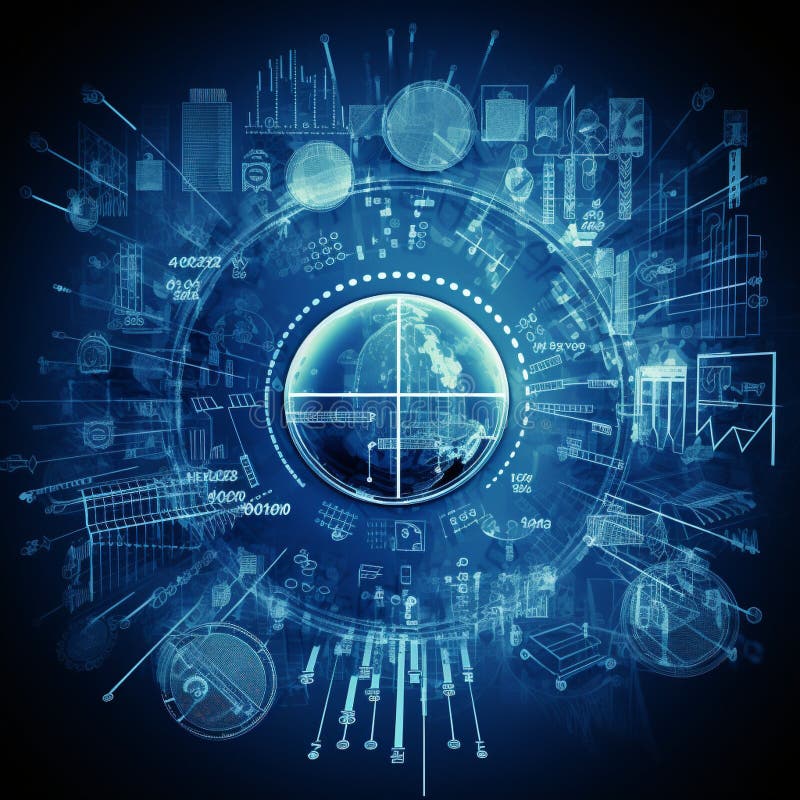 Financial Blueprint stock illustration. Illustration of budgeting ...