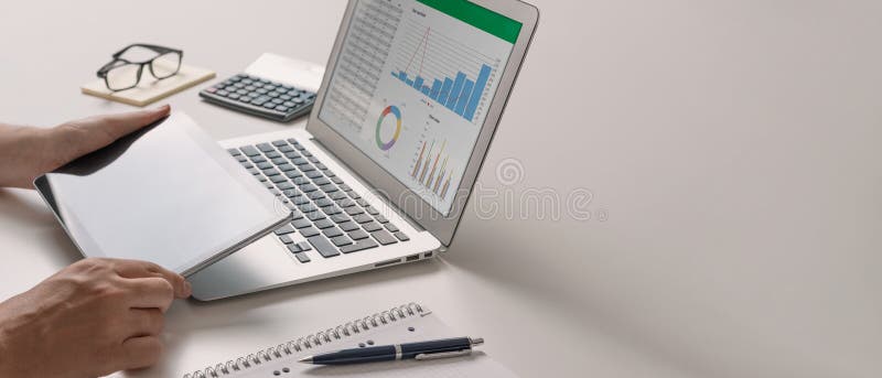 Financial and Budget Planning with Chart Report Stock Image - Image of ...