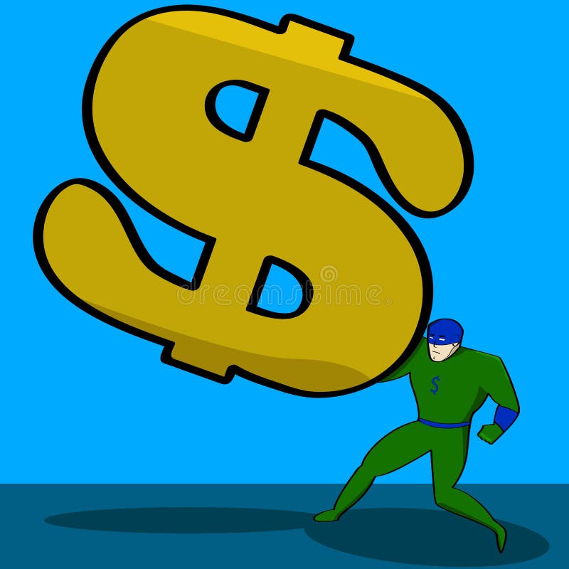 Financial burden stock vector. Illustration of cartoon - 28130396