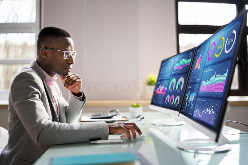 Financial Business Analytics Data Dashboard Stock Photo - Image of ...