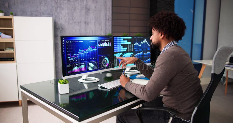 Financial Business Analytics Data Dashboard Stock Image - Image of ...