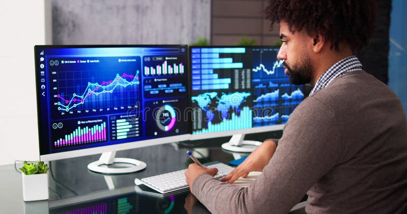 Financial Business Analytics Data Dashboard Stock Image - Image of ...