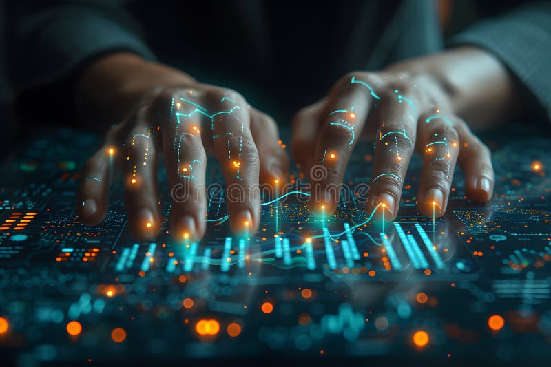 Financial, Business Analytics, Technology Concept, Business Man Hand ...