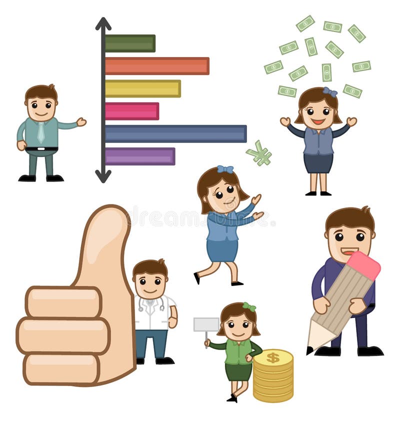 Financial and Business Cartoon Graphic Stock Vector - Illustration of ...