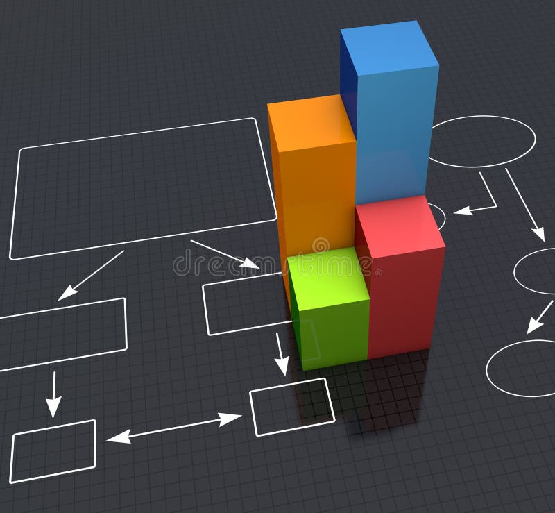 Business chart stock illustration. Illustration of cubes - 30267829