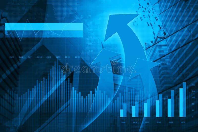 Financial and Business Chart and Graphs with Arrow Head Stock ...
