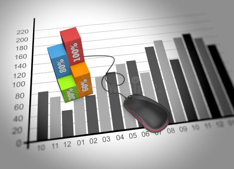 Financial Business Chart and Graphs Stock Illustration - Illustration ...