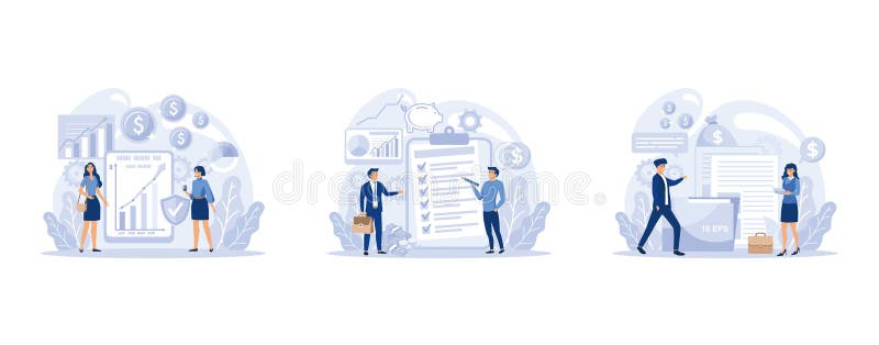 Financial or Business Profession Set. Business Character Making ...