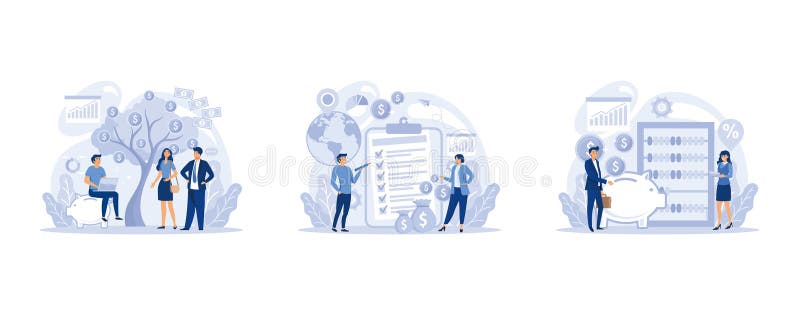 Financial or Business Profession Set. Business Character Making ...