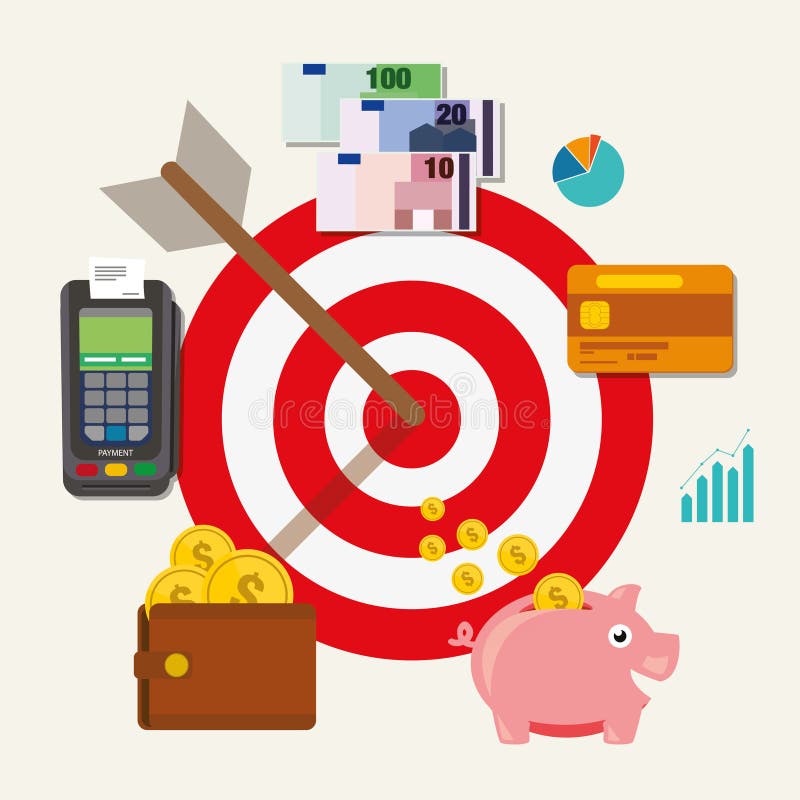 Financial Money Business Target Purpose Plan Stock Vector ...