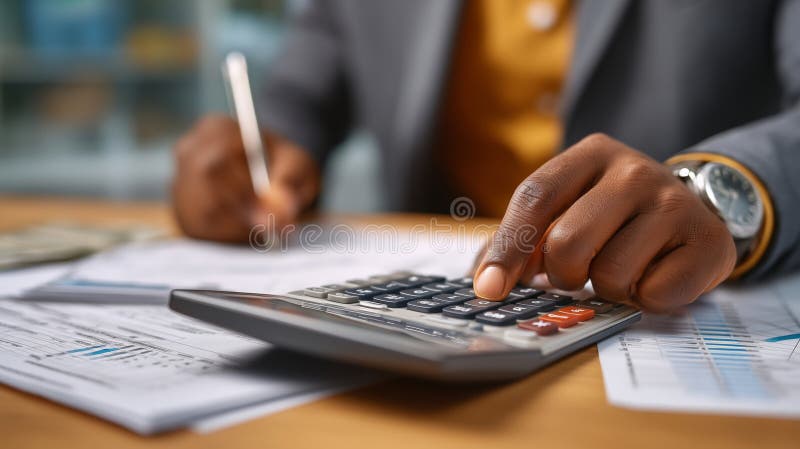 Financial Calculations and Data Analysis Stock Illustration ...