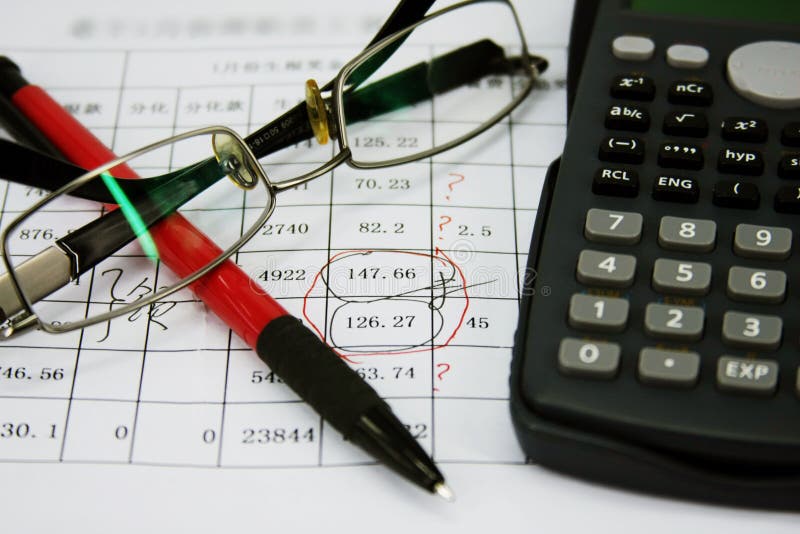 Financial calculator stock photo. Image of review, budget - 48062220