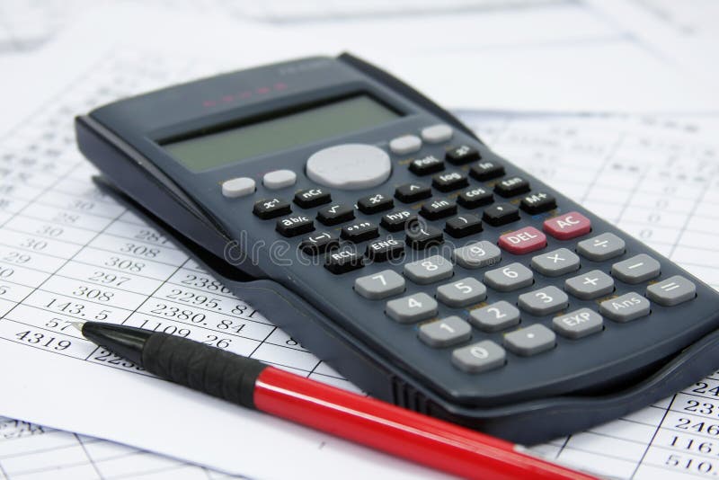 Financial calculator stock photo. Image of columns, office - 48062956