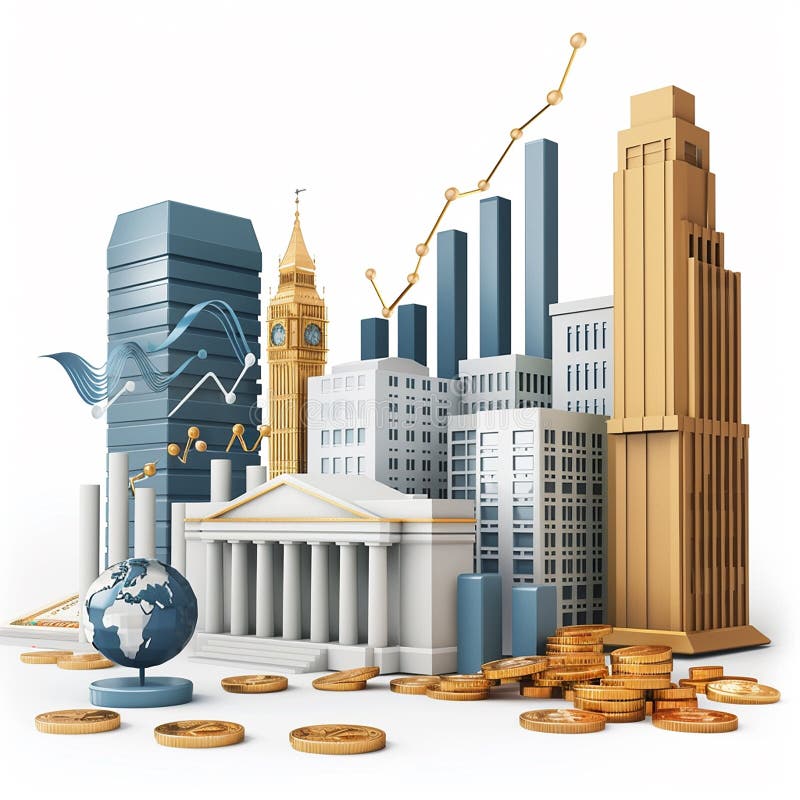 Financial Capital Markets Icon on White Background Stock Illustration ...