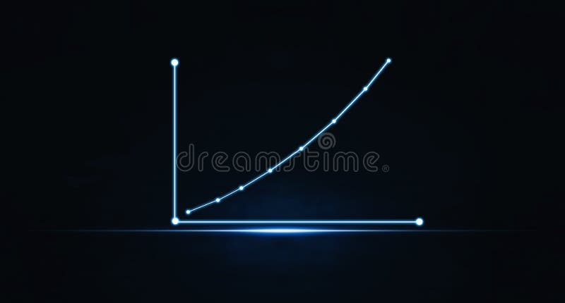 Financial Chart on Blue Light. Growth Concept Stock Illustration ...
