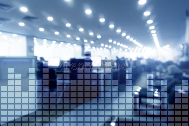 Financial Chart on Blurred Skyscraper Office Background Stock ...