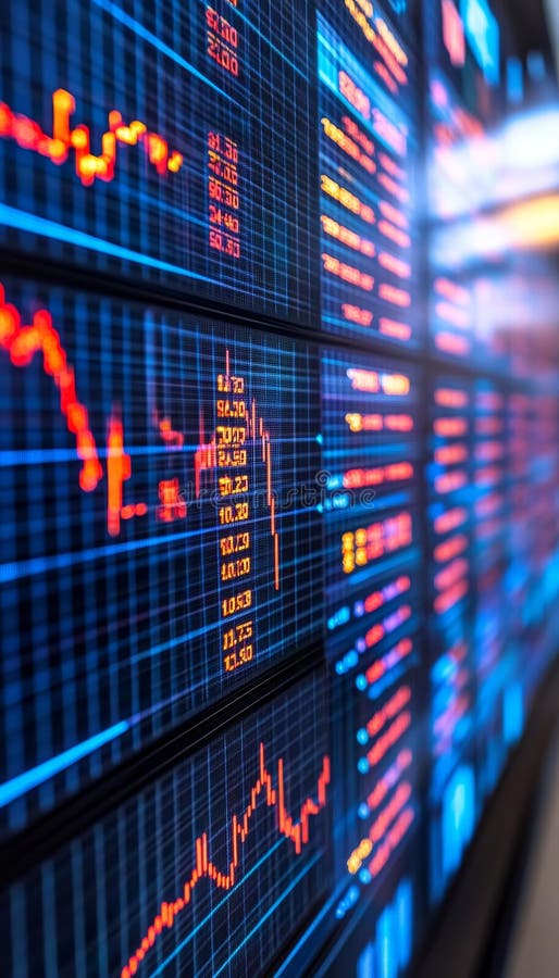 Financial Chart Display, Stock Market Figures Data Analytics, Upward ...