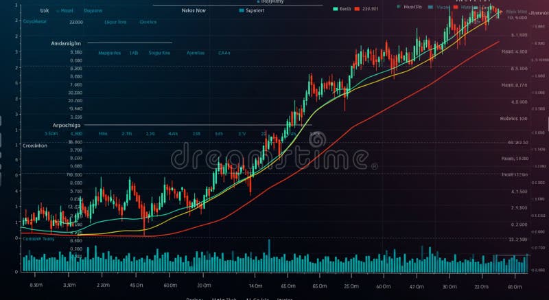 A Financial Chart Displaying a Steadily Rising Trend, Showcasing a ...