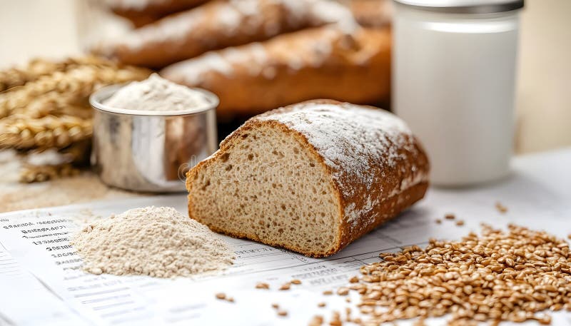 Financial Chart and Grain Bread and Flour Stock Image - Image of ...